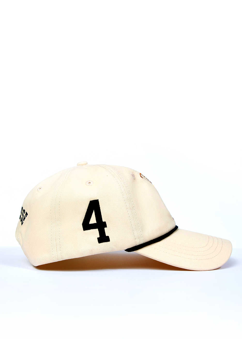 Lacrosse Hats | Cream Ball Cap with Braided Rope